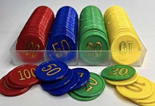 Набор пластиковых фишек для покера номиналом 160