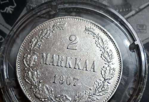 2 Марки 1907г. L, AU, русская Финляндия