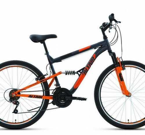 Велосипеды Двухподвесы Altair MTB FS 26 1.0, год 2021, цвет Серебристый-Оранжевый, ростовка 18