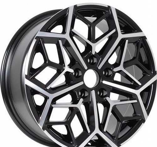 KDW KD1710 : 7x17 5*114.3 Et:50 Dia:66.1 Black Front Polished