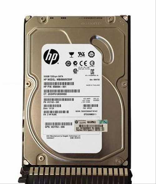 Жесткий диск HP MB0500gcehf 658084-001 sataiii 3.5