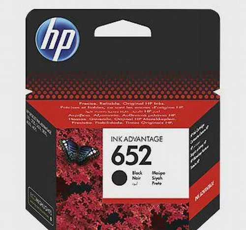 Картридж струйный черный HP 652 black (F6V25AE)