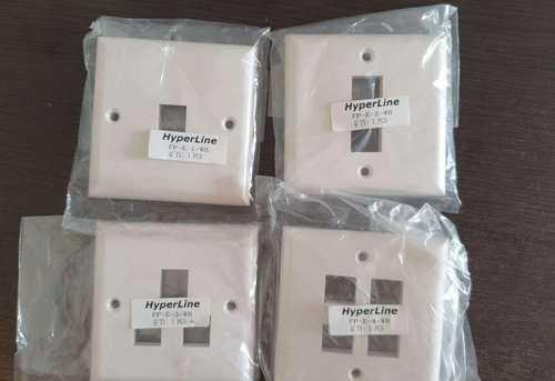 Лицевая панель розеточная Hyperline FP-E-1-WH