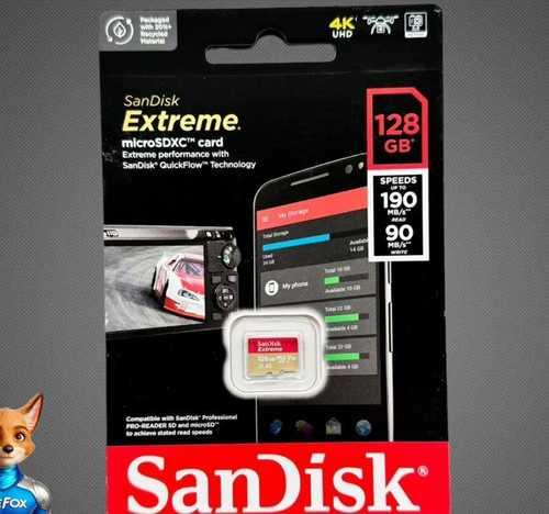 Карта памяти Sandisk Extreme 128 Gb Micro Sd