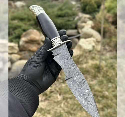 Нож "Финка" дамаск