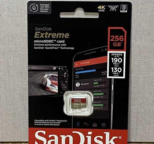 Карта памяти Sandisk microsdxc Extreme 256Gb