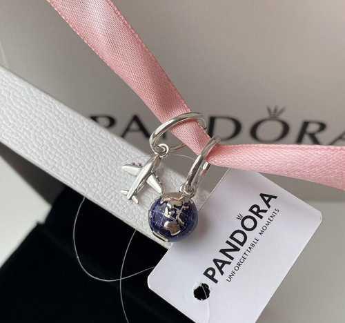 Серьги Pandora Самолет и шар