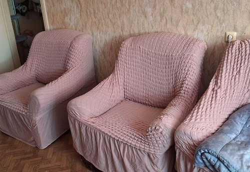 Кресло кровать бу 2 шт + диван