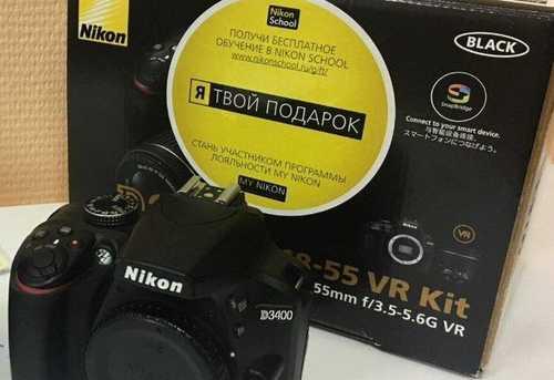 Фотоаппарат Nikon D3400 Kit AF-S DX nikkor 18-105m
