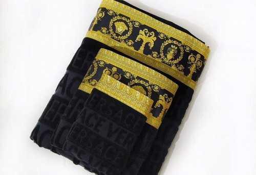 Полотенце набор Versace I love baroque черные