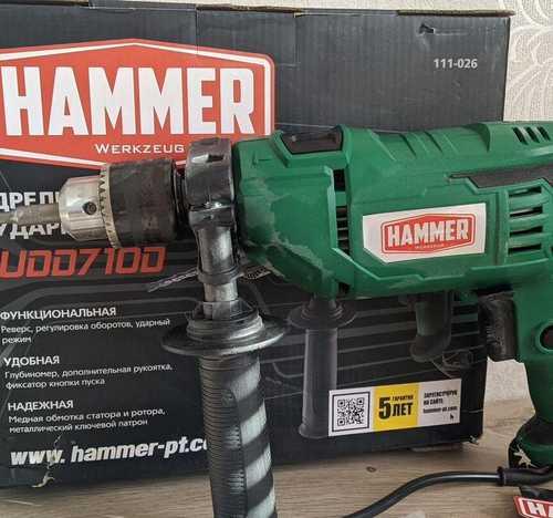 Дрель ударная hammer