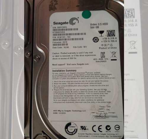 Жесткие диски 3.5 500гб Seagate ST3500312CS