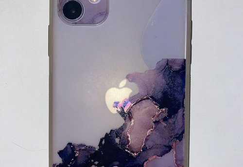 Чехол на iPhone 11 силиконовый фиолетовый