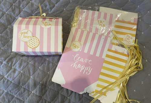 Подарочные коробки для сладостей с ленточками