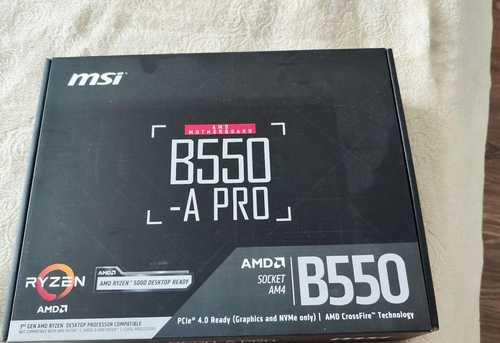 Материнская плата msi b550 a pro