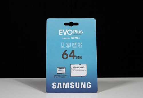 Карта памяти MicroSD Samsung EVO Plus U1 64gb