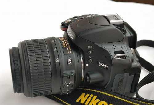 Nikon D5100 Kit 18-55 VR фотоаппарат пробег 14600