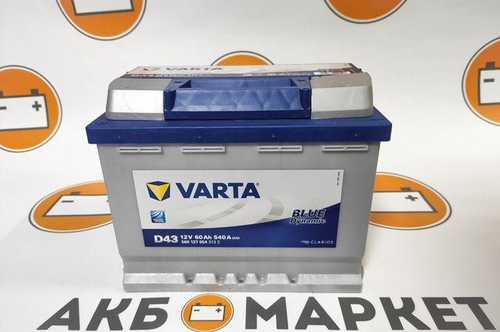 Аккумулятор Варта D43 60 ач 540а