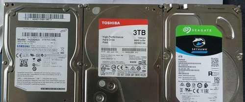 Жесткие диски HDD 2-3-4 TB sata3 3,5