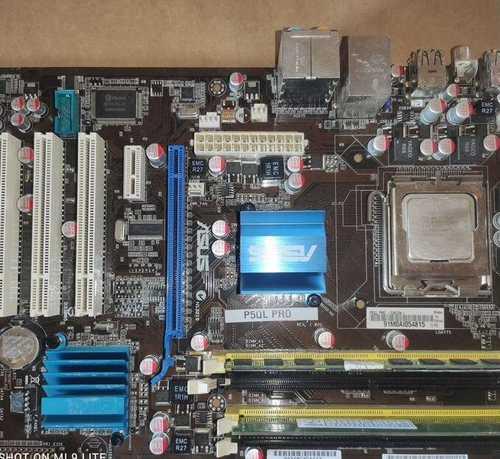 Мать Асус с процессором intel cor 2 duo, 2 г озу