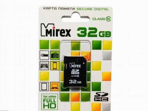 Флеш карта SD 32GB Mirex sdhc Class 10