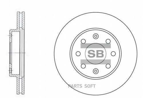 Sangsin brake SD3001 Диск тормозной передний GM-ko