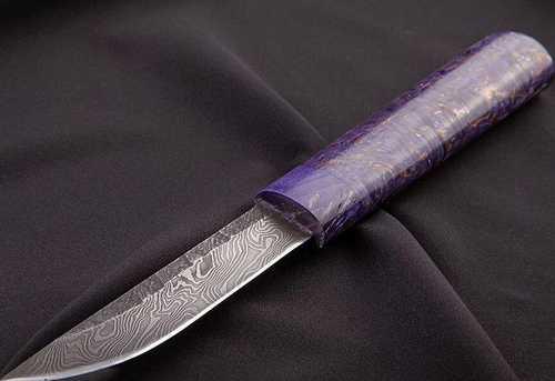 Нож туристический клинок Дамасская сталь
