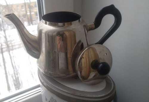 Заварочный чайник никелированный