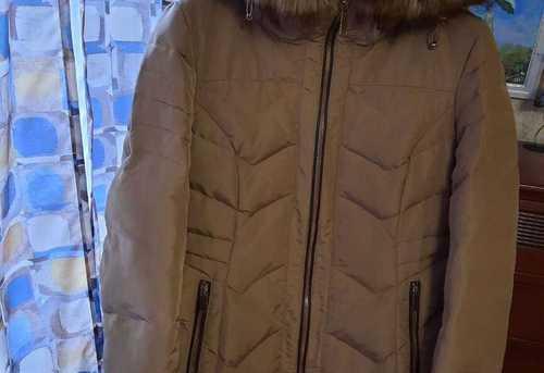 Пуховик женский Zara basic 46 -48 утеплитель пух