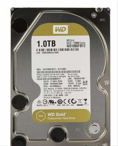 Western Digital Gold 1tb WD1005fbyz бу