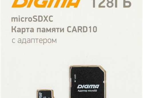 Карта памяти microsdxc 128GB Digma card10 V10 + ad