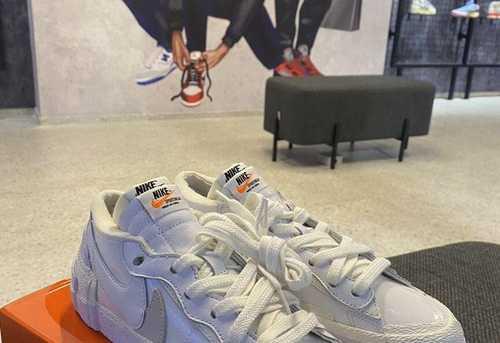 Sacai x Nike Blazer Low "White Patent Leather"