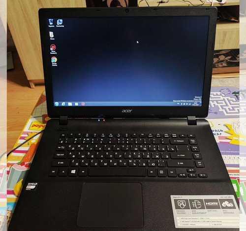 15.6" Acer ASPIRE ES1-520, E1, RAM 4 ГБ, 120 ГБ, Radeon HD 8240