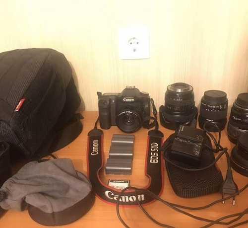 Canon EOS 50D/ Рюкзак и набор объективов