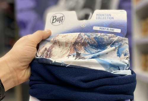 Бандана buff Polar M-Blank Blue с флисом зимняя