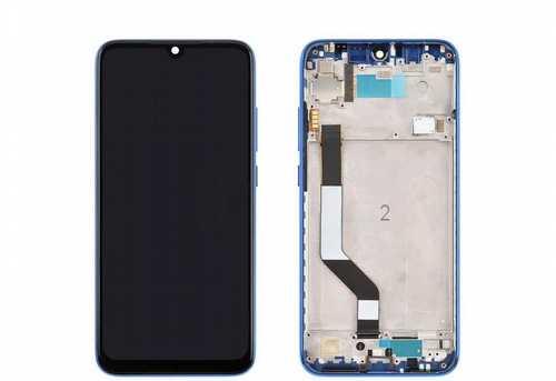 Дисплей Xiaomi Redmi Note 7, 7S синий+рамка Orig