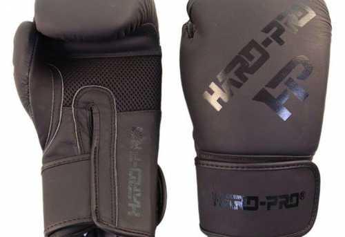 Боксерские перчатки hard-PRO Black-Leather-102NF