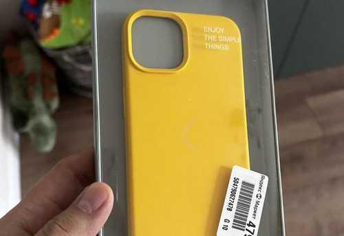 Чехол для iPhone 14 commo желтый