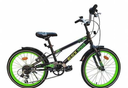 Велосипед Black Aqua Sport 20", 6ск (графитово-зел