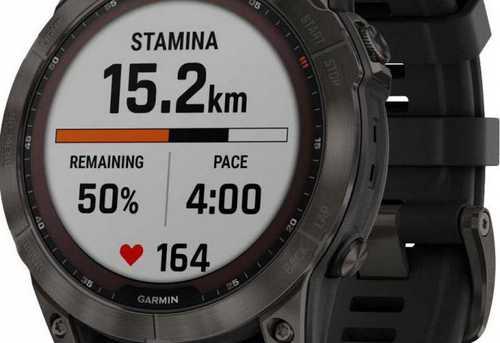 Garmin Fenix 7X Sapphire / Carbon Gray Silicone B