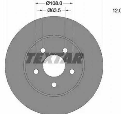 Диск тормозной задний с покрытием PRO ford/ford (changan) /ford australia/jaguar textar 92109703 921