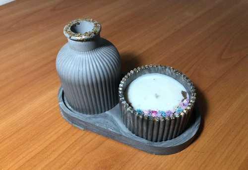 Подарочный набор свеча ваза