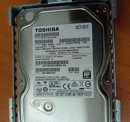 Жесткий диск Toshiba бу