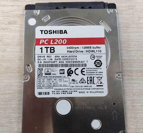 Жесткий диск Toshiba L200 1Tb, SATA