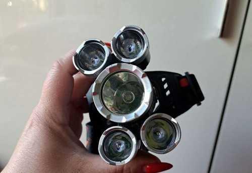 Налобный фонарь с пятью светодиодами