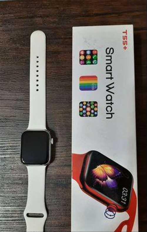 Умные часы smart watch t55, белый