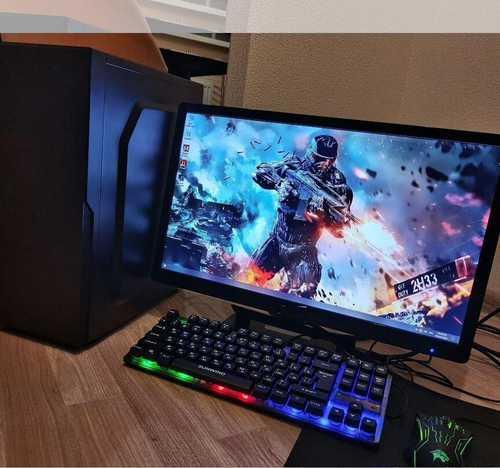 Мощный 6х4 Ггц,16 гигов,GTX1050Ti 4 гб,SSD512 22" 