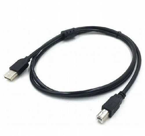 Кабель USB 2.0 AM/BM 1.5 м KNK B001, OD5.0 черный