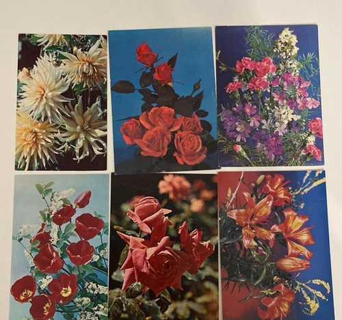 Набор советских открыток - Цветы