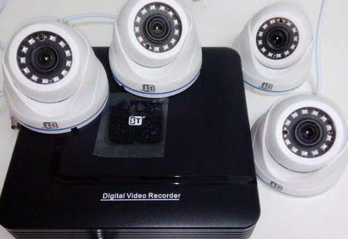 Комплект видеонаблюдения 4 камеры